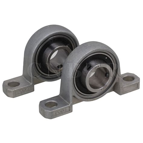 Cnbtr 2pcs Zinc Alloy 20mm Bore Dia Mounted Self Aligning Ball Bearing