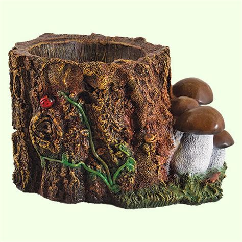 Tree Stump Planter Flowerpot Holder Sculpture Decorative Etsy