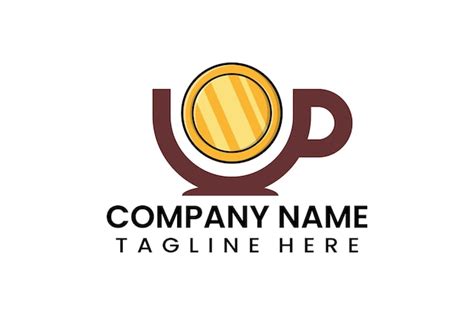 Flache Kaffeetasse Cookies Bäckerei Logo Symbol Vorlage Vektor Design
