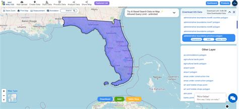 Florida Gis Data Shapefile Administrative Boundary Polygon County