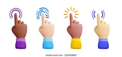 Computer Cursor Hand Click Icon Diverse Stock Illustration Shutterstock
