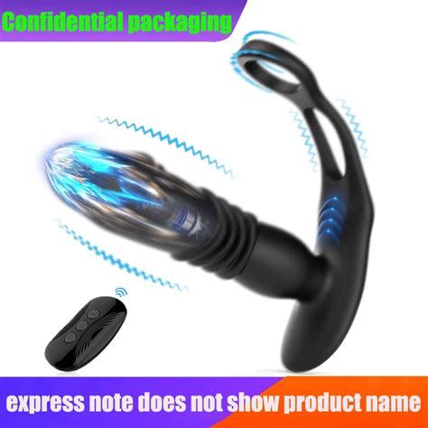 3 In 1 Male Toy Thrusting Prostate Massager Vibrator With Dual Ring
