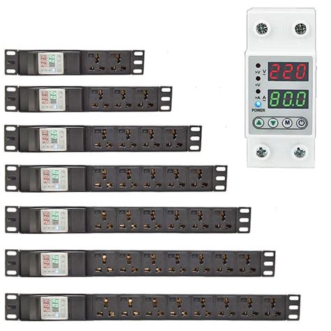 PDU Cabinet Type Power Distribution Unit Socket With Voltage Current Display Undervoltage