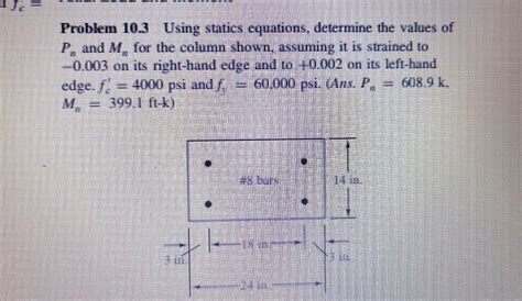 Solved Problem 103 Using Statics Equations Determine The