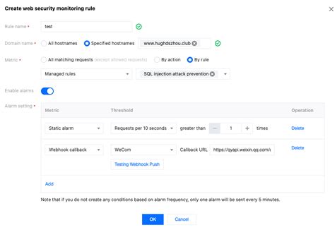 Real Time Web Security Monitoring With Custom Alarms And Webhooks