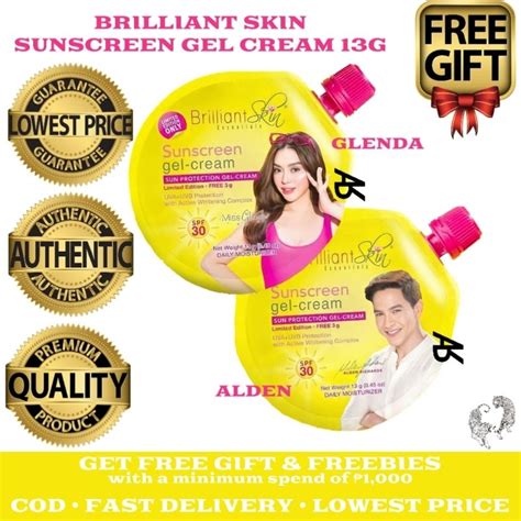 Original Brilliant Sunscreen Gel Cream 13g Spout Sachet Shopee