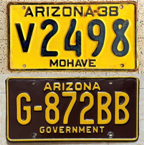 Vintage Arizona License Plates All Original Antique Auto Tags Etsy