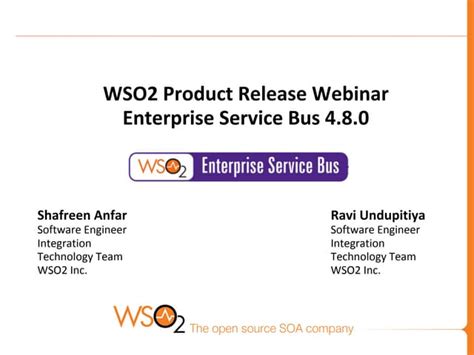 Wso2 Product Release Webinar The Wso2 Esb 4 8 0 Ppt