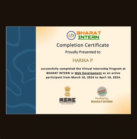 Harika Yadav On Linkedin Webdevelopment Internship Bharatintern Newbeginnings