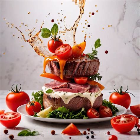 Fresh Juicy Roast Beef Stock Illustration Illustration Of Grilled