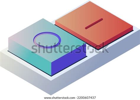 Turn On Off Buttons Operate Gadget Stock Vector Royalty Free