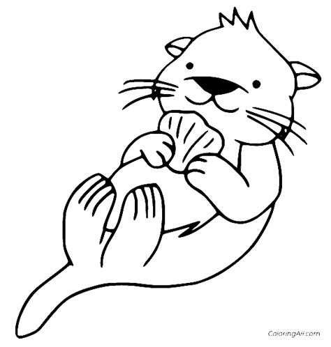 Otter Coloring Pages Printable For Free Download Sea Otter Printable
