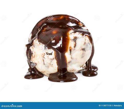 Creamy Chocolate Ice Cream On Wafer Cone Stock Image Cartoondealer