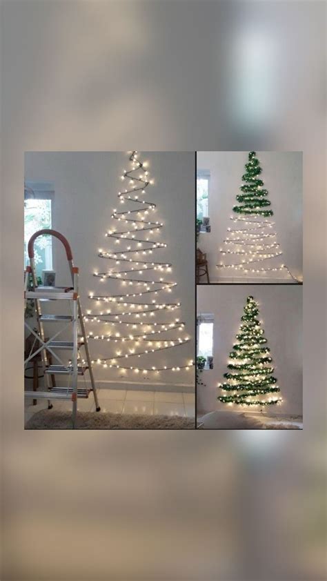 Diy Space Saving Christmas Tree Easy To Make Wall Christmas Tree
