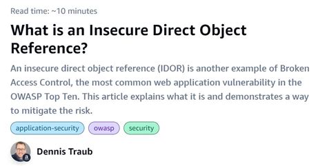 Dennis Traub On Linkedin Security Appsec Infosec Owasp Owasptop10