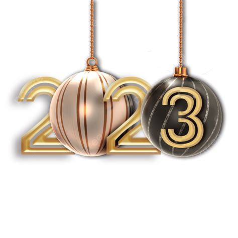 Colorful White Transparent New Year Colorful Font Hanging Colorful Balls New
