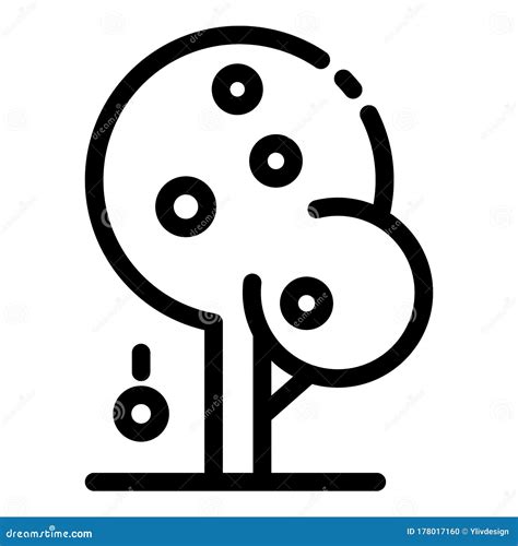 Estilo De Contorno De Icono De Manzana De Gravedad Ilustración del Vector Ilustración de idea