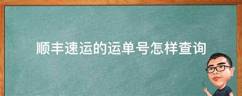 顺丰速运的运单号怎样查询 业百科