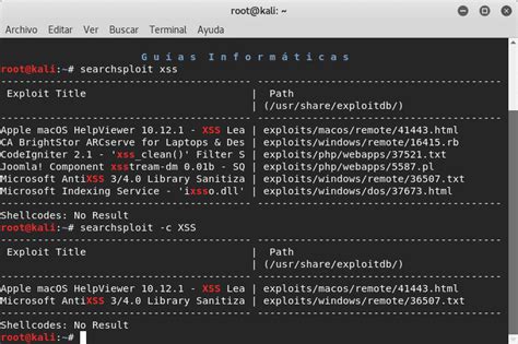cómo usar searchsploit para encontrar exploits esgeeks