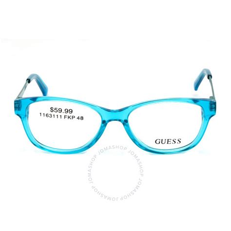 Guess Unisex Blue Rectangular Eyeglass Frames Gu9135 308948