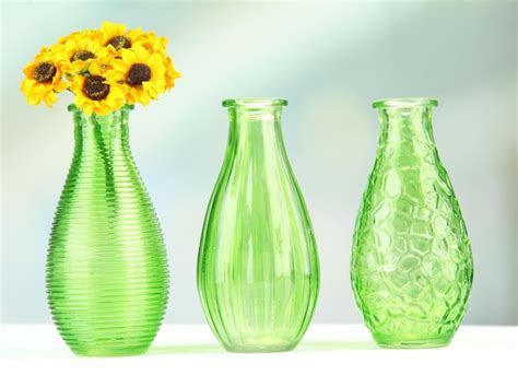 Premium Photo Different Decorative Vases On Shelf On Light Background