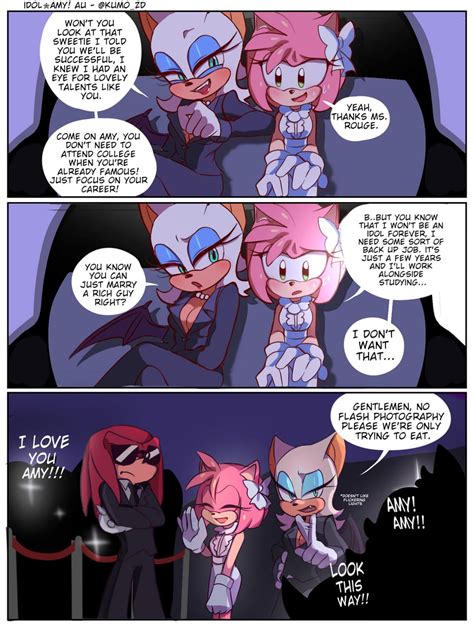 Amy Rose Rouge The Bat And Knuckles The Echidna Sonic Drawn By Kumo