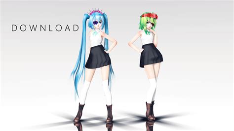 Mmd Tda Flower Miku And Gumi Dl By Redrose1504 On Deviantart