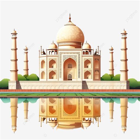 Taj Mahal Famous Landmark Muslim Temple Palace PNG Transparent Image