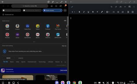 How To Use Split Screen On Samsung Galaxy S Tab Dex Mode