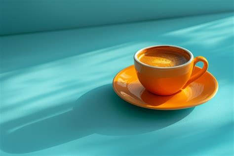 Premium Photo Coffee Cup On Saucer Generative Ai
