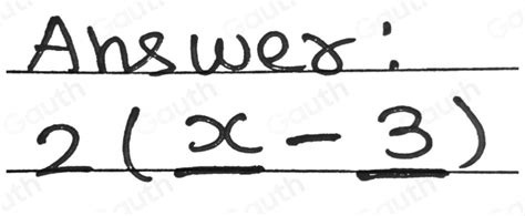 Solved Fill In The Gaps To Factorise This Expression X Math