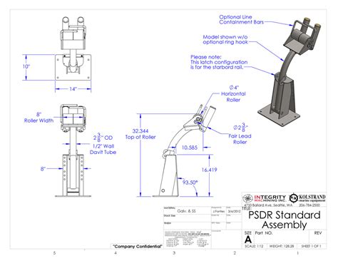 Inmac Kolstrand Seine Davit Roller Assembly With Socket Arrangement