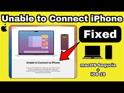 How To Fix Iphone Mirroring Unable To Connect To Iphone In Ios 181