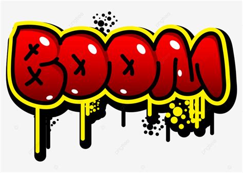 Boom Colored Graffiti Tag Style Demolishing Typescript Png And