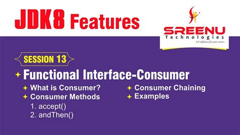 Jdk8 Features Predefined Functional Interface Consumer Session 13 By Mr Sreenivas Youtube