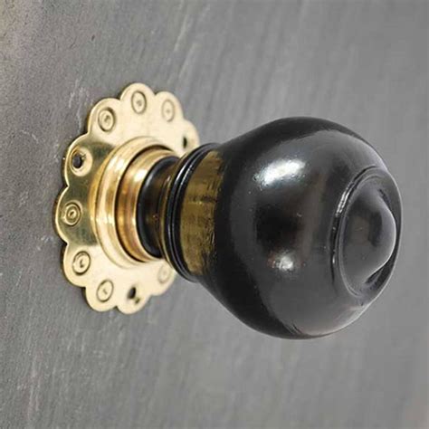 Tulip Ebonised Door Knobs Period Reproduction Door Knobs