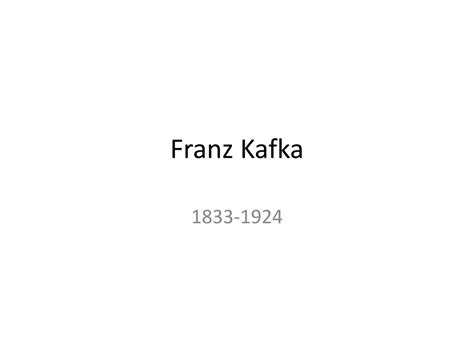PPT Franz Kafka PowerPoint Presentation Free Download ID 411836