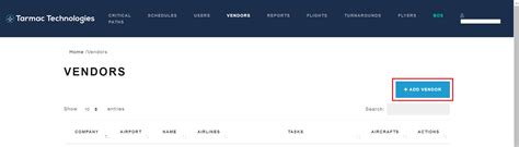 How To Create A Vendor In The Backoffice Tarmac Technologies Support