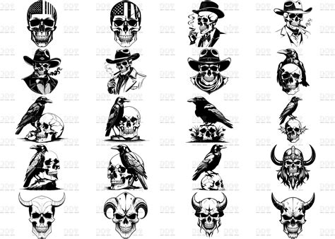 Skull Svg Bundle Skull Svg Png Skull Head Svg Girl Skull Svg Skull