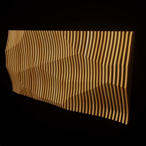 Parametric Wall Art 48 Slat Chisel Abstract 3d Wood For Carving With