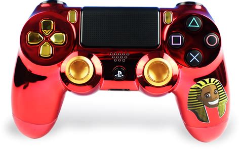 Download Custom Red Gold Playstation Controller