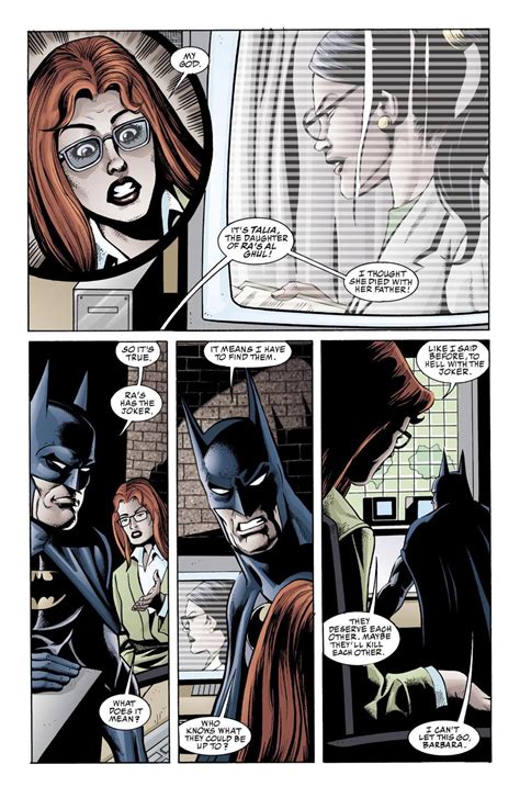 [comic Excerpt] Batman And Oracle Discover The Joker And Ras Al Ghul Have Teamed Up Batman