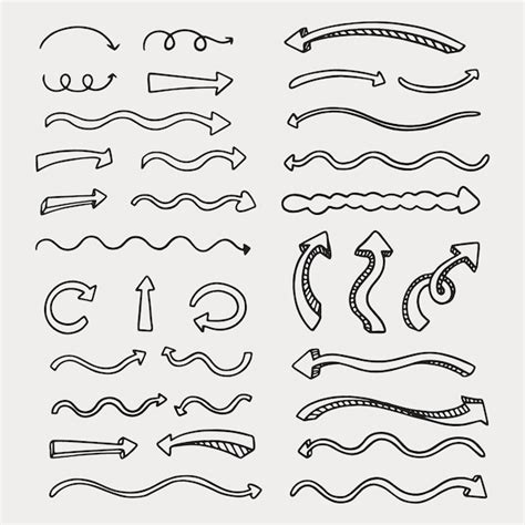 Free Vector Hand Drawn Arrows Scribble Element