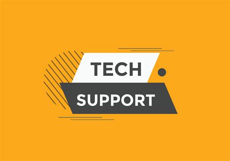 tech support text button speech bubble tech support colorful web