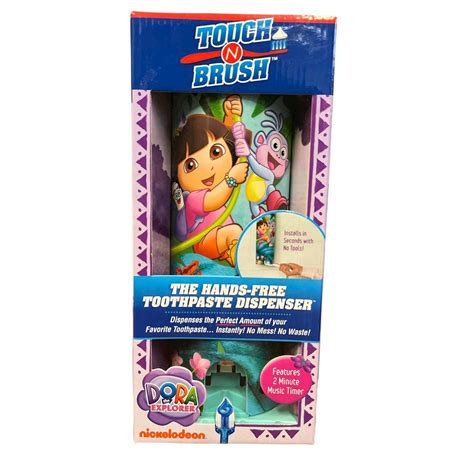New Nickelodeon Dora The Explorer Touch N Brush Hands Free Toothpaste