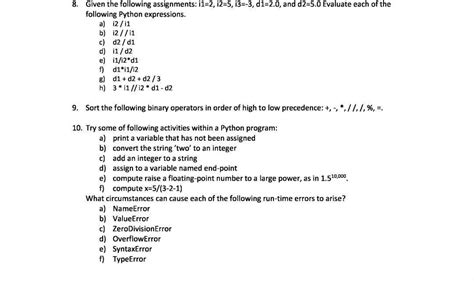 Solved 8 Given The Following Assignments I1 2 12 5 Chegg