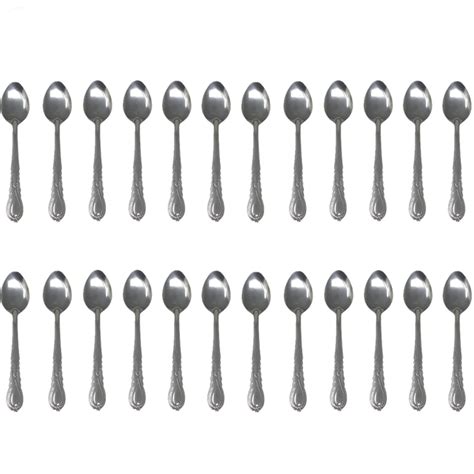 24 Pieces Stainless Steel Spoons 725in Flatware Spoons Tableware