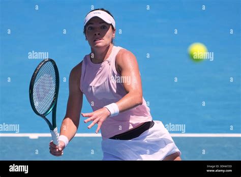 Caty Mcnally Of The U S Plays A Forehand Return To Victoria Mboko Of