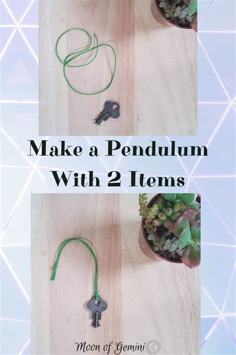 DIY How To Make A Pendulum With Only 2 Items Moon Of Gemini
