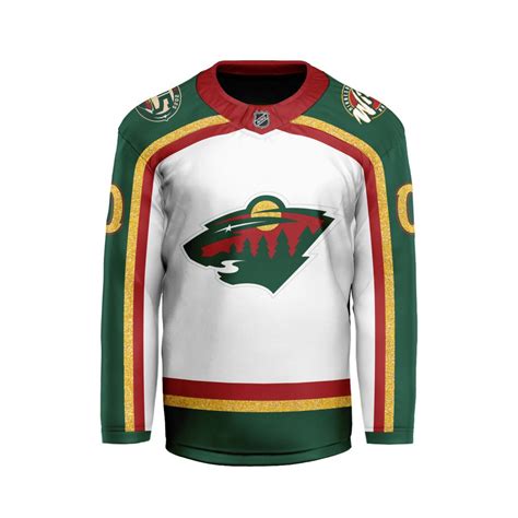 Nhl Minnesota Wild Personalized 202526 White 25th Anniversary V Shaped